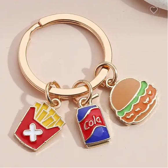 Vitalfinds | Office | Fast Food Burger Fries And A Coke Keychain | Poshmark